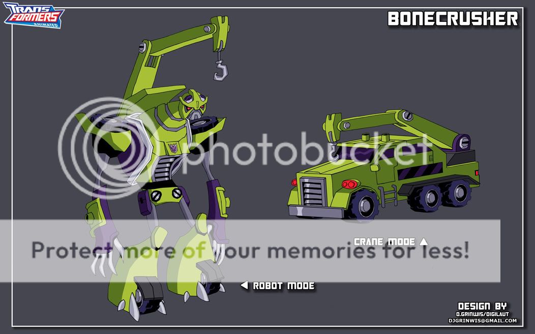2D Artwork: - Transformers Animated BONECRUSHER | TFW2005 - The 2005 Boards
